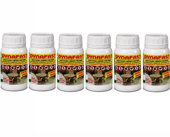 DYNAFAST 6 flaconi Insetticida liquido piretroide concentrato contro ...